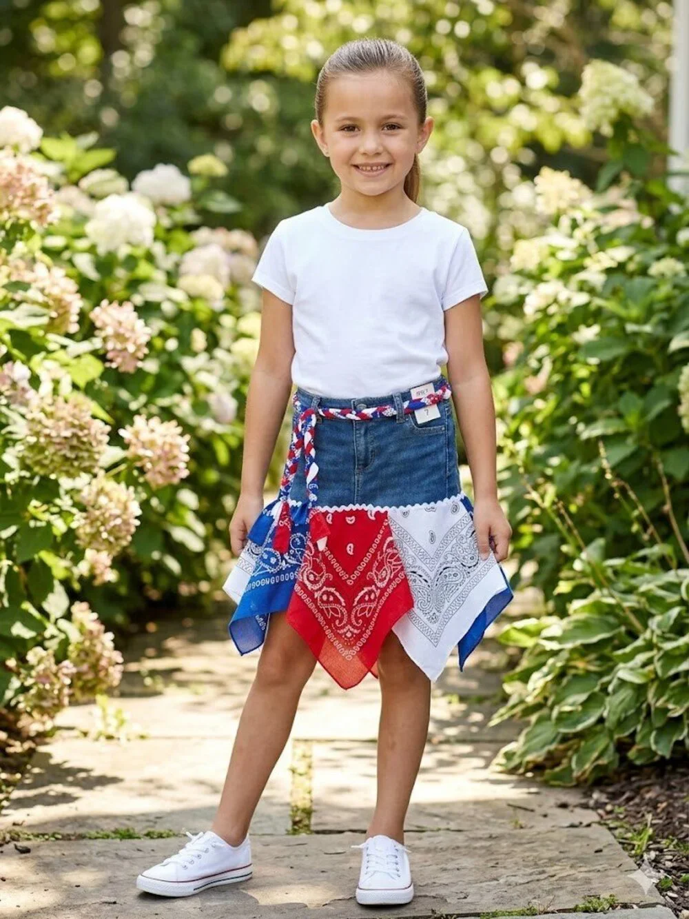 Handmade | Bottoms | Upcycled Patriotic Red White And Blue Patriotic ...